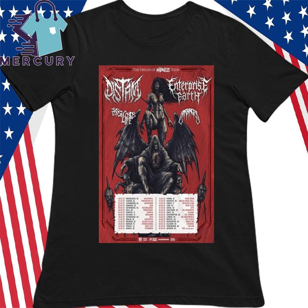 Official Distant The Origin Of Madness EU UK Tour 2025 Poster Shirt, hoodie, sweater, long ...